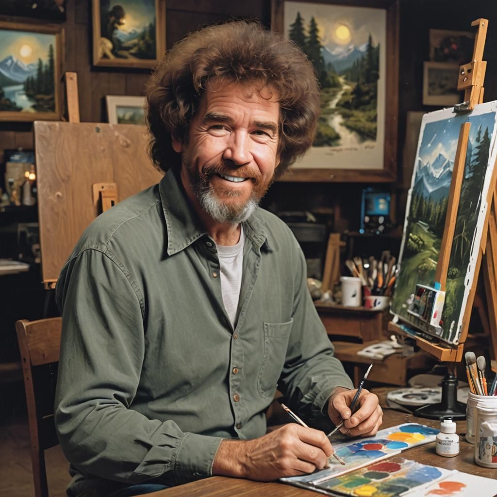 bob ross - AI Generated Artwork - NightCafe Creator