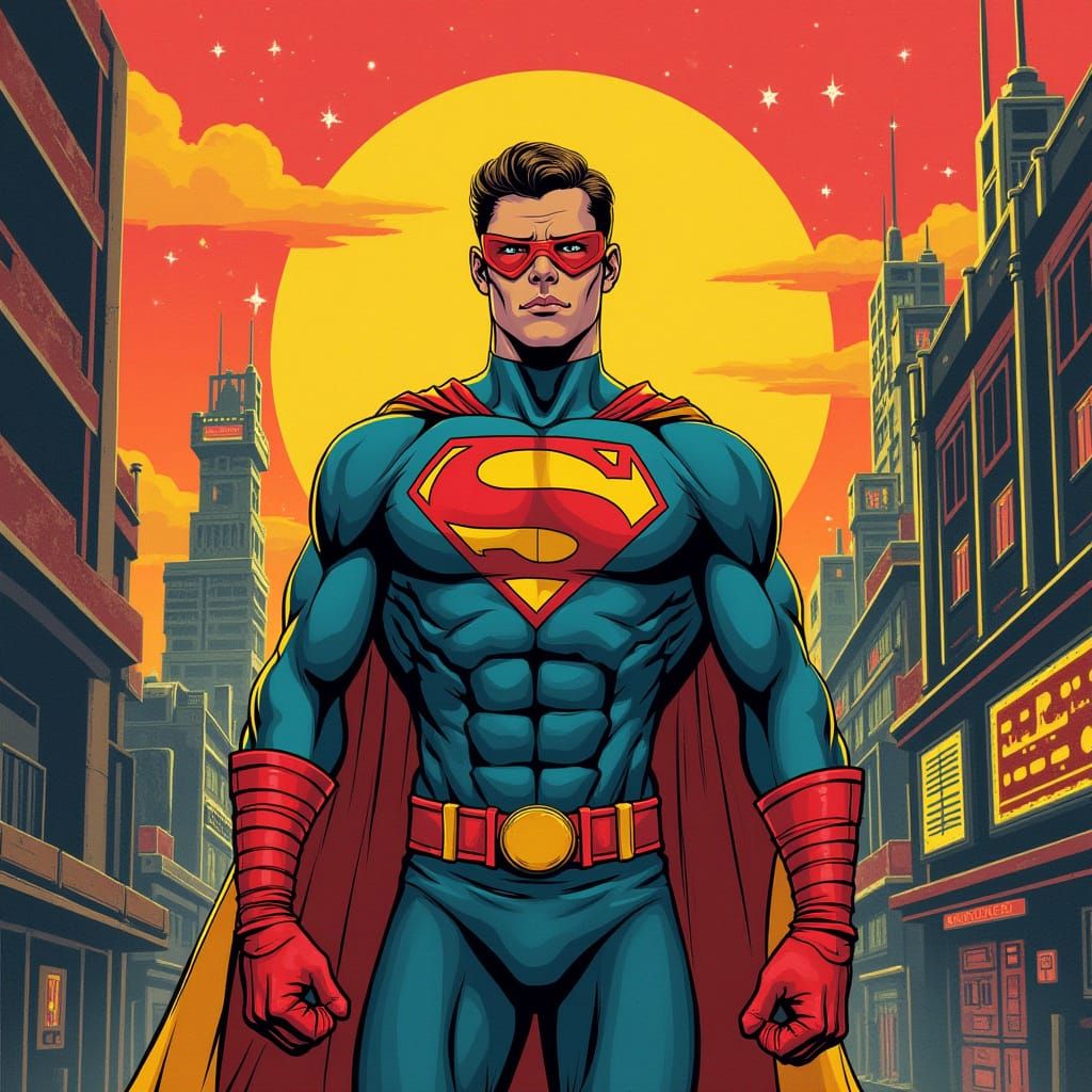 Atompunk retro-futuristic - Atompunk Superhero in Retro-Futu...