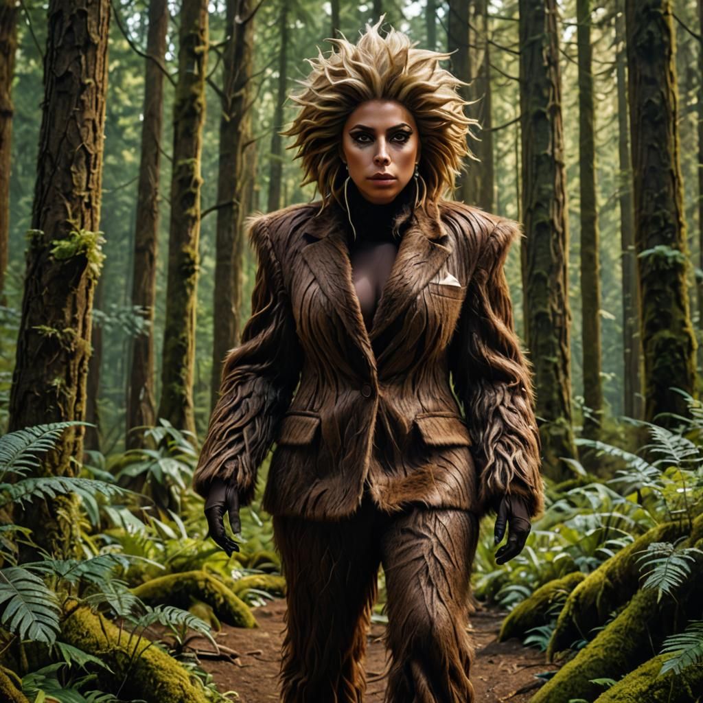 "Sassysquatch" (Lady Gaga) - AI Generated Artwork - NightCafe Creator