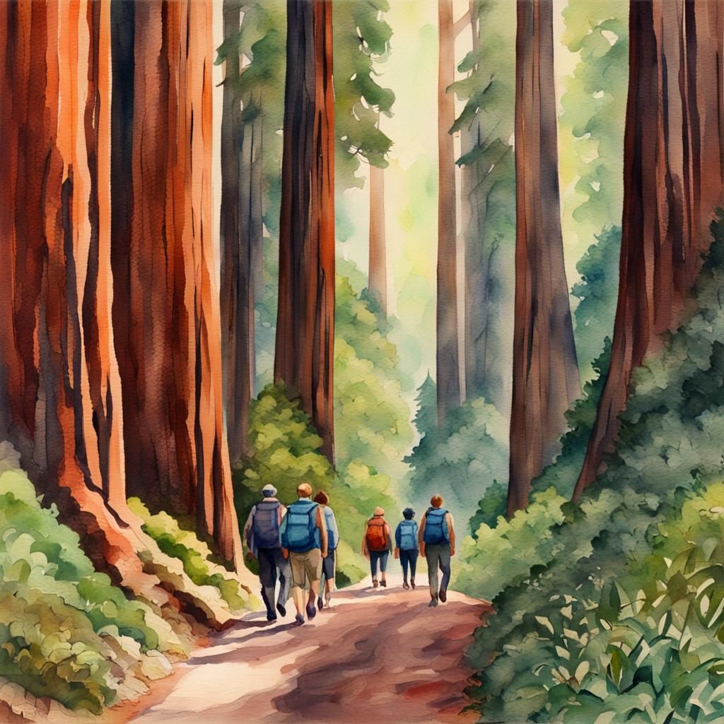 Redwood Grove - AI Generated Artwork - NightCafe Creator