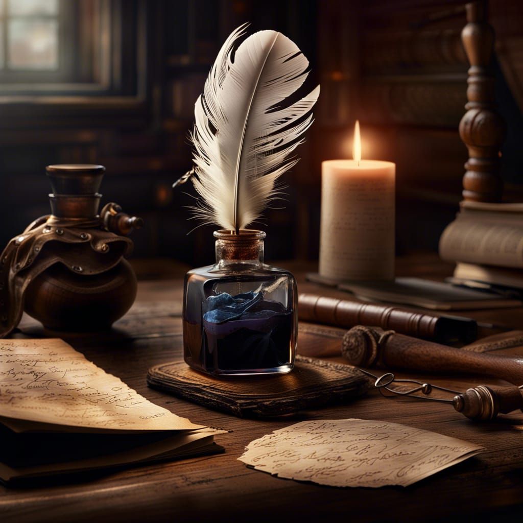 Elder poets desk - AI Generated Artwork - NightCafe Creator