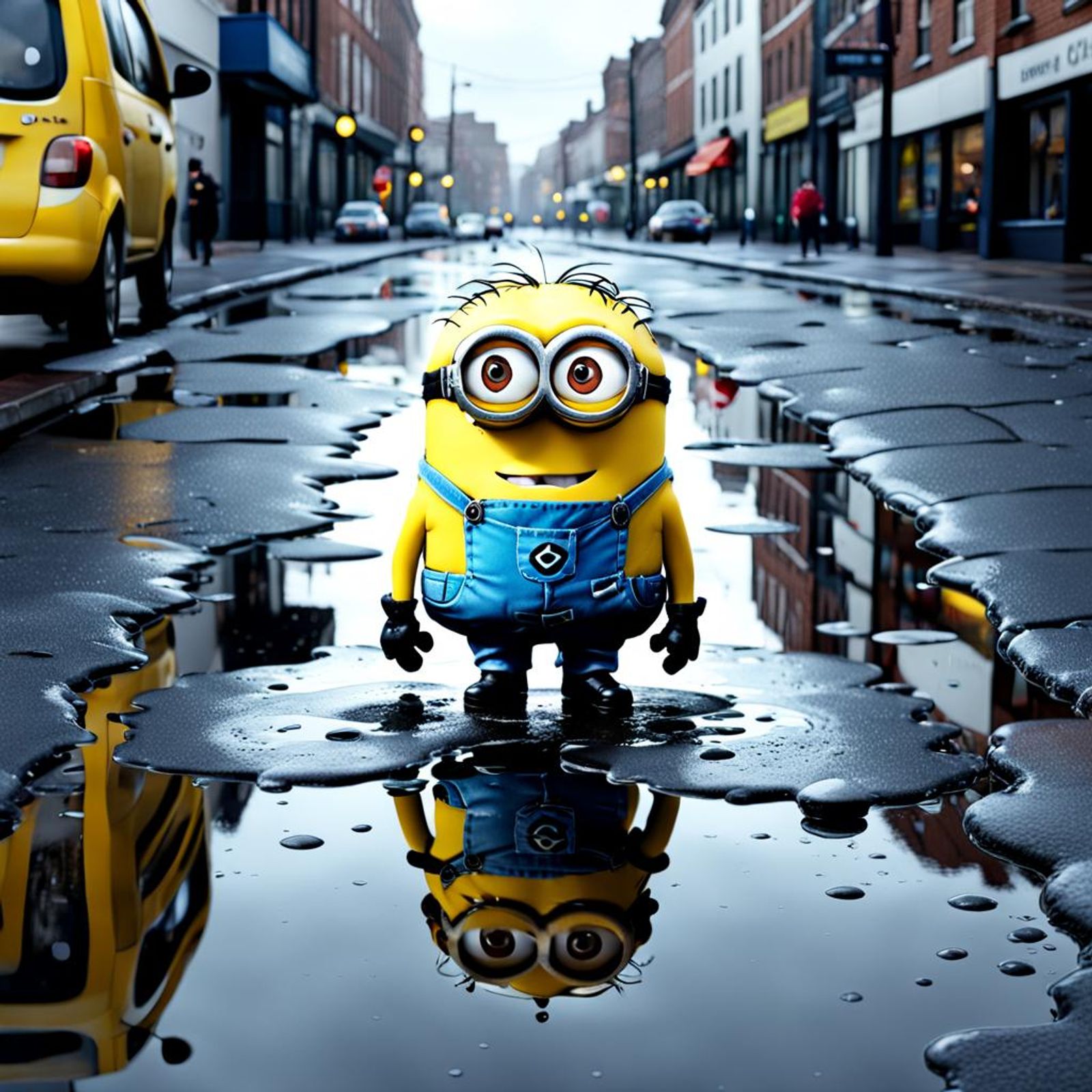 Minion Puddles - AI Generated Artwork - NightCafe Creator