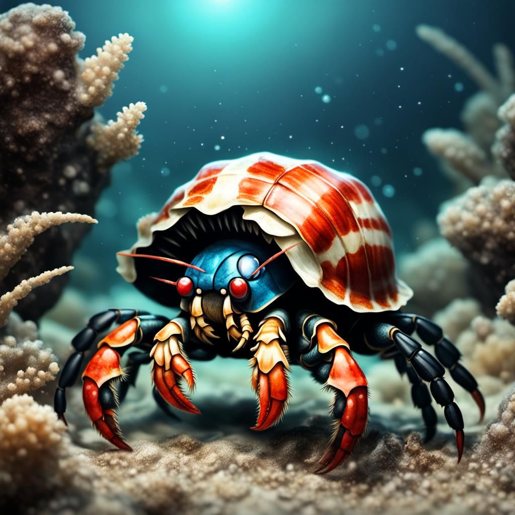 Cannon Hermit Crab - AI Generated Artwork - NightCafe Creator