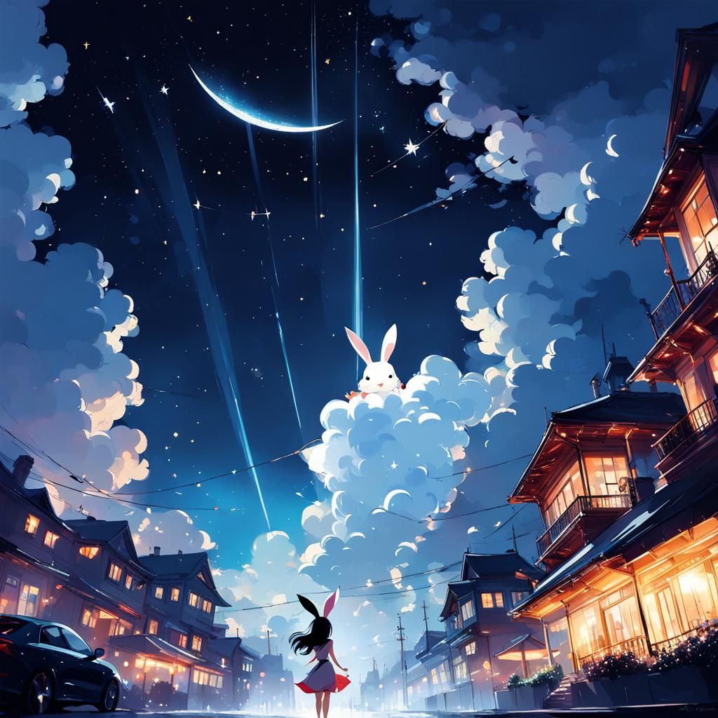Celestial Bunny - AI Generated Artwork - NightCafe Creator