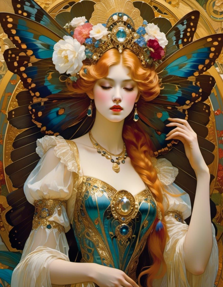 Beauty in steamy ornate showgirl ornate Victorian corset, feathers ...