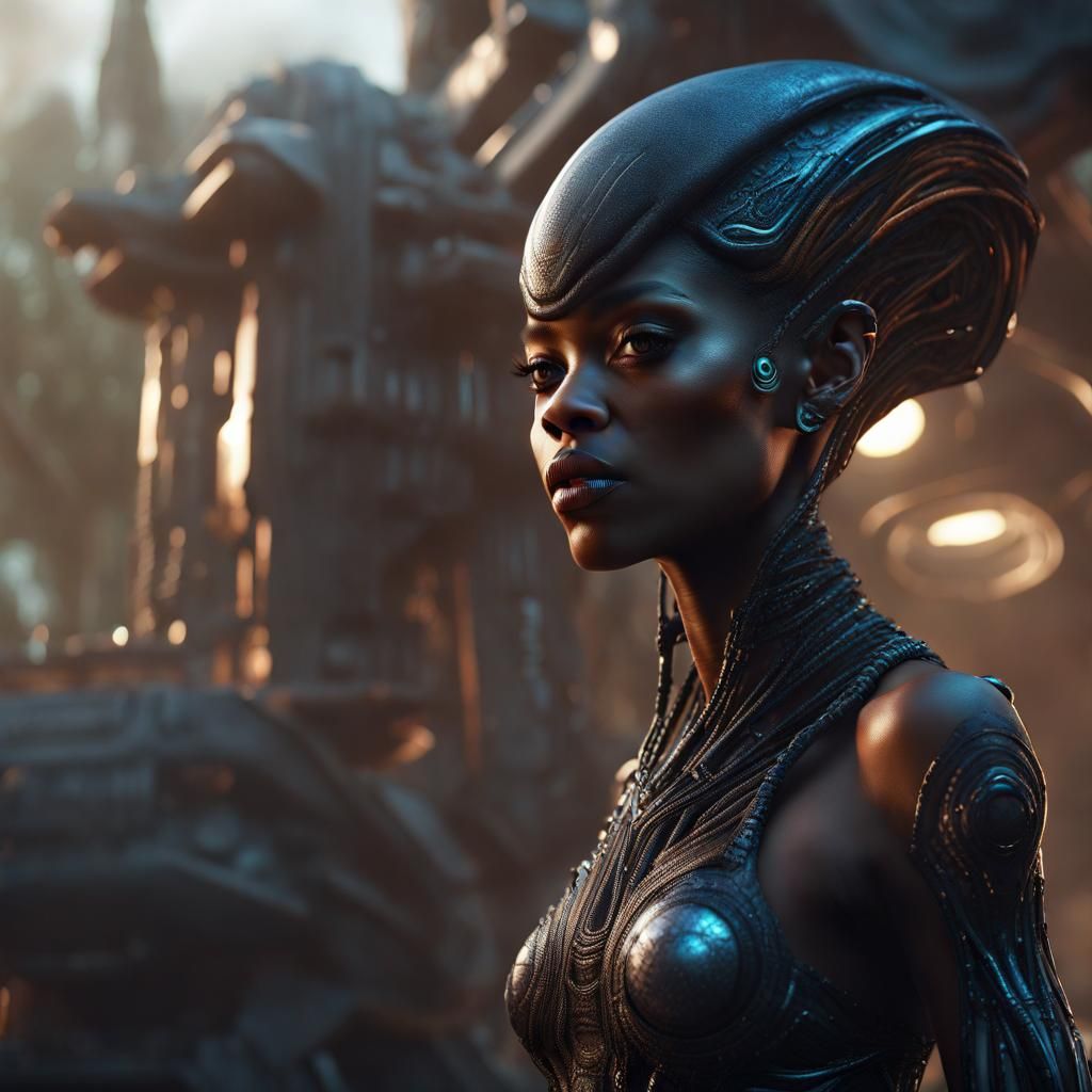 Black female alien - AI Generated Artwork - NightCafe Creator