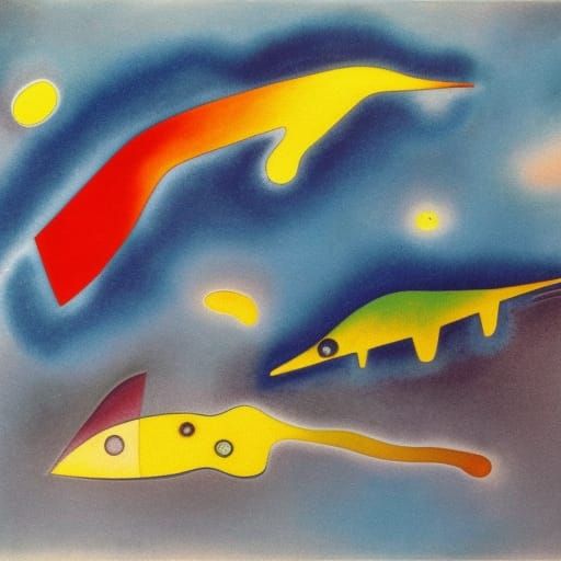 Kandinsky fish - AI Generated Artwork - NightCafe Creator