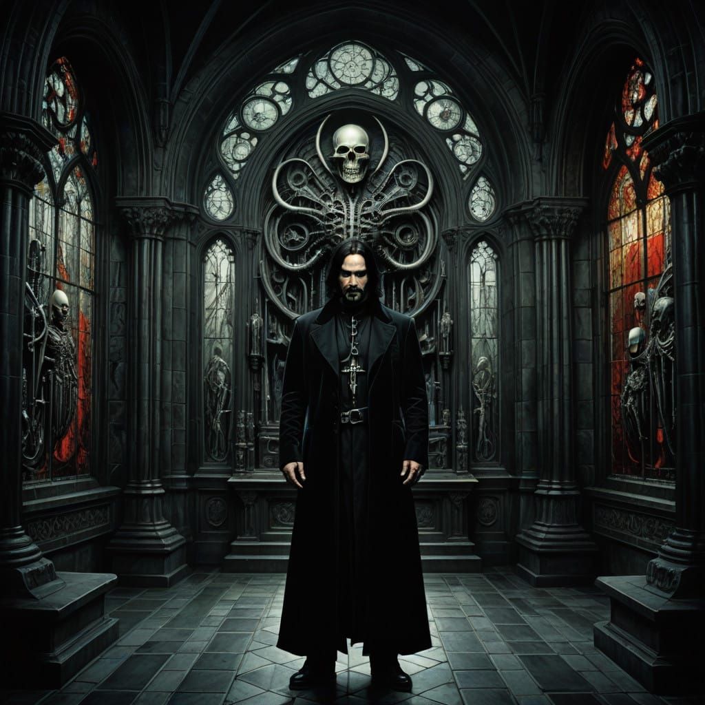 Keanu Reeves king of vampires - Vampire King in Gothic Cath...