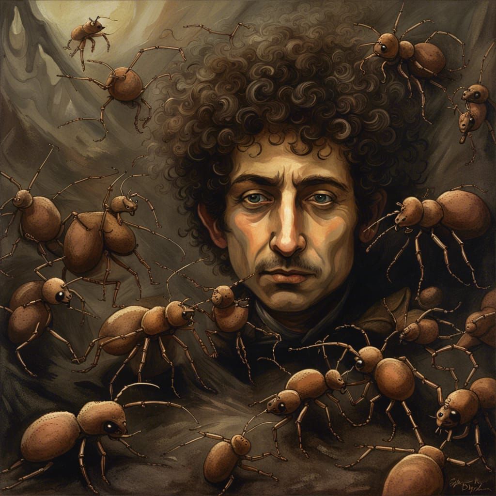 Bob Dylan singing "These ants are my friends, they’re blowing in the ...