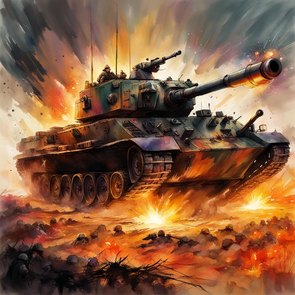 A Soviet sophisticated tank IS2 in World War 2 - AI Generated Artwork ...