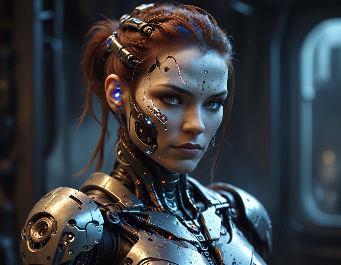 Confident Cyborg - Cybernetic Warrior Unleashes Confidence ...