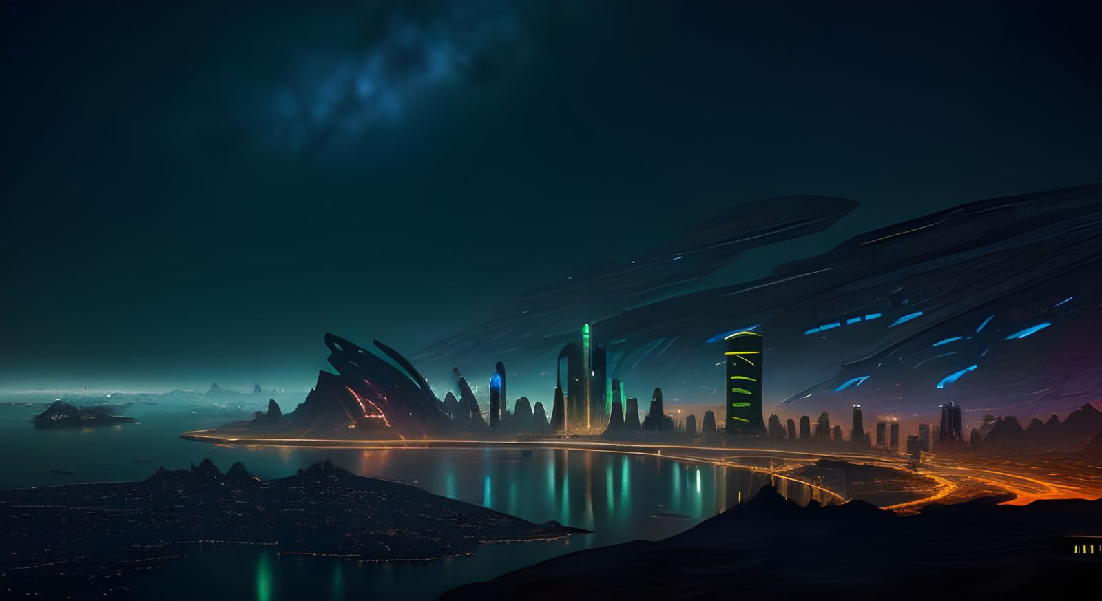 The high-tech city of the future - AI Generated Artwork - NightCafe Creator
