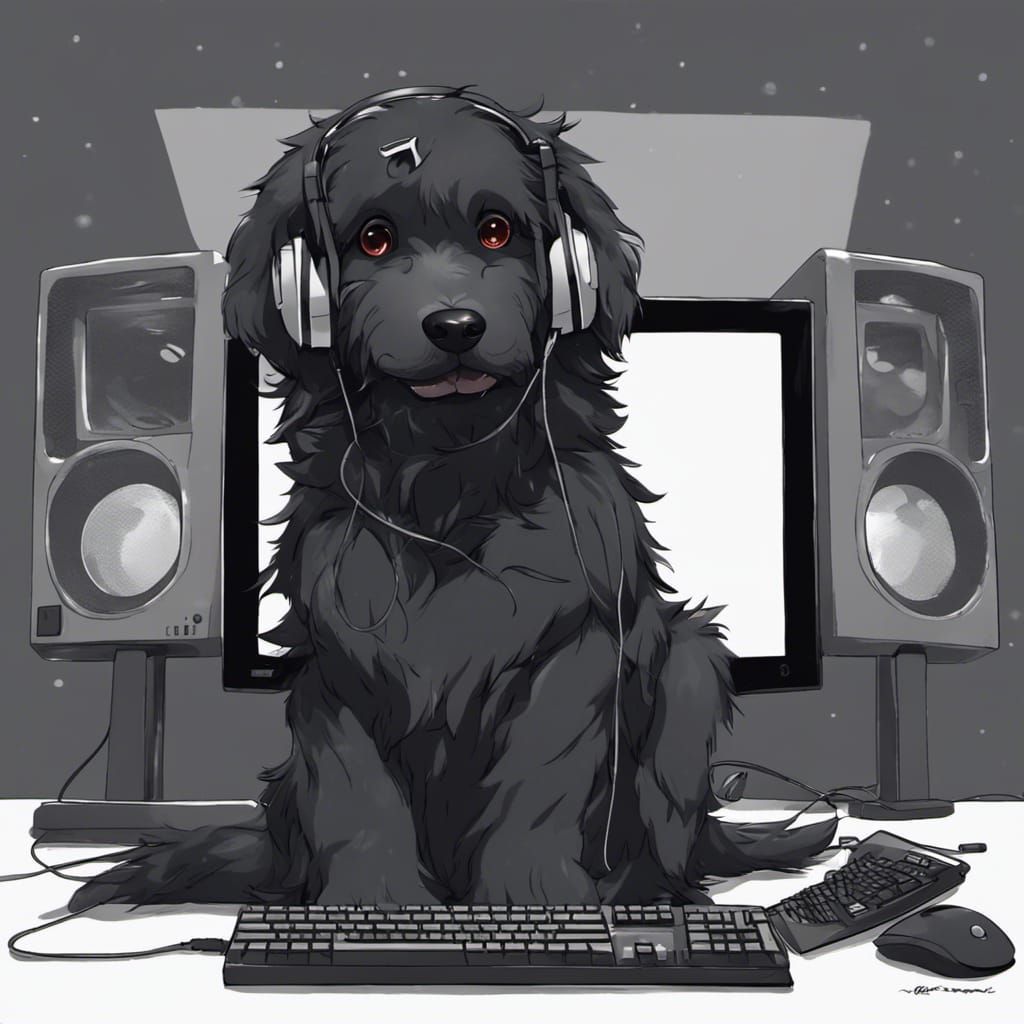 dog gaming - AI Generated Artwork - NightCafe Creator