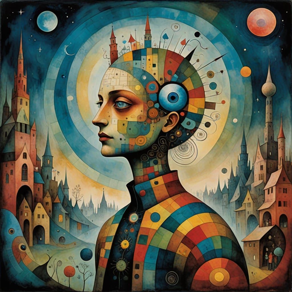 Mythical creature, interstellar market bazaar, ethereal, worm’s-eye ...