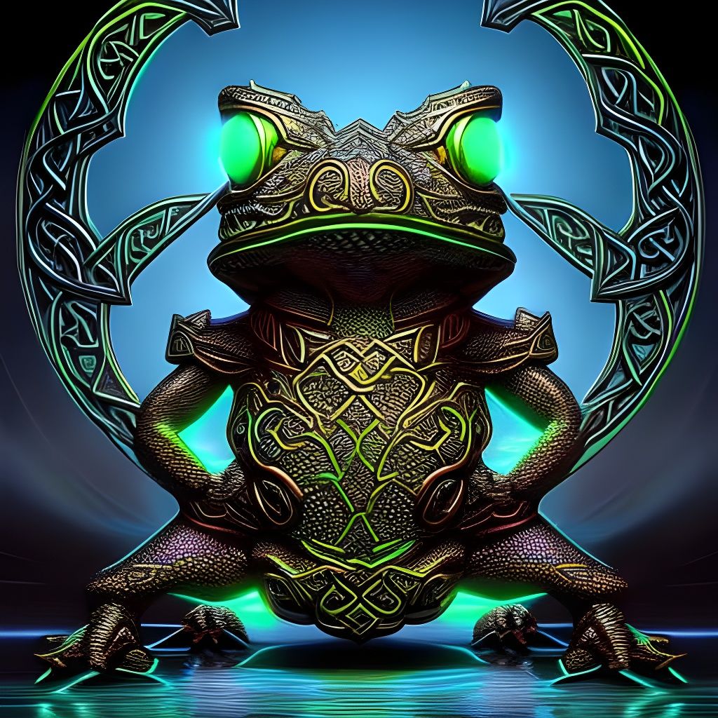 Celtic anthropomorphic toad-warrior - AI Generated Artwork - NightCafe ...