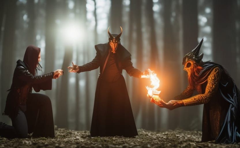 Warlocks and Demons - AI Generated Artwork - NightCafe Creator