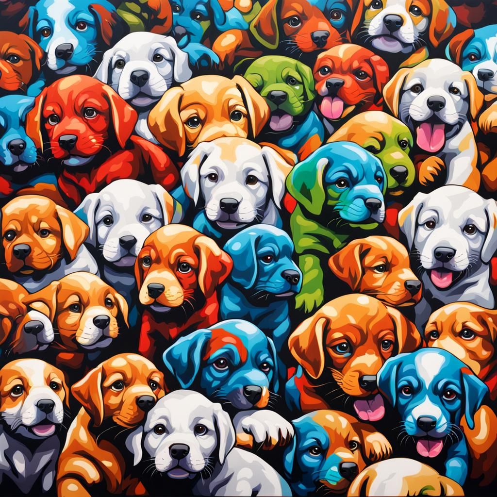 Puppy Storm #2 - AI Generated Artwork - NightCafe Creator