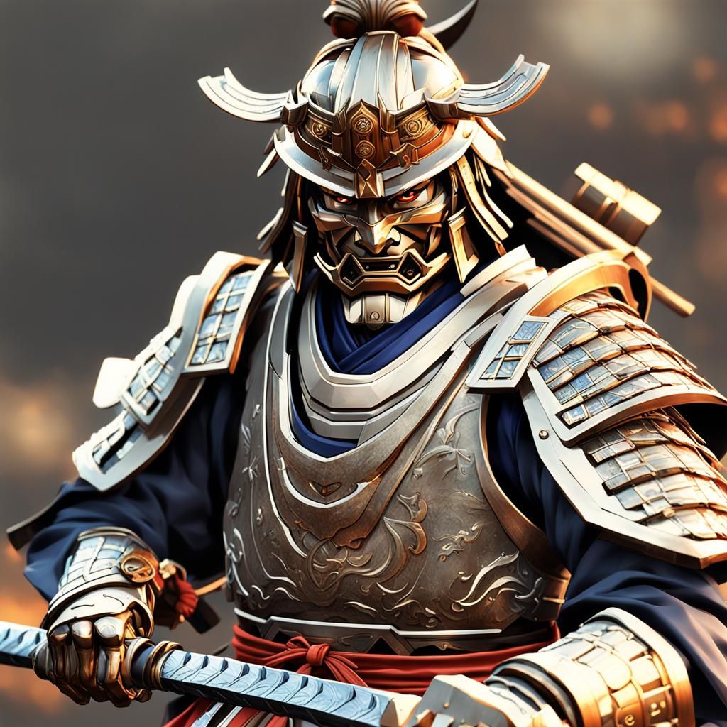 Samurai mixed with olgors - AI Generated Artwork - NightCafe Creator