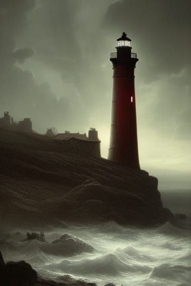 Off the rock of Glenmourne- Daily challenge #56 - NightCafe Creator