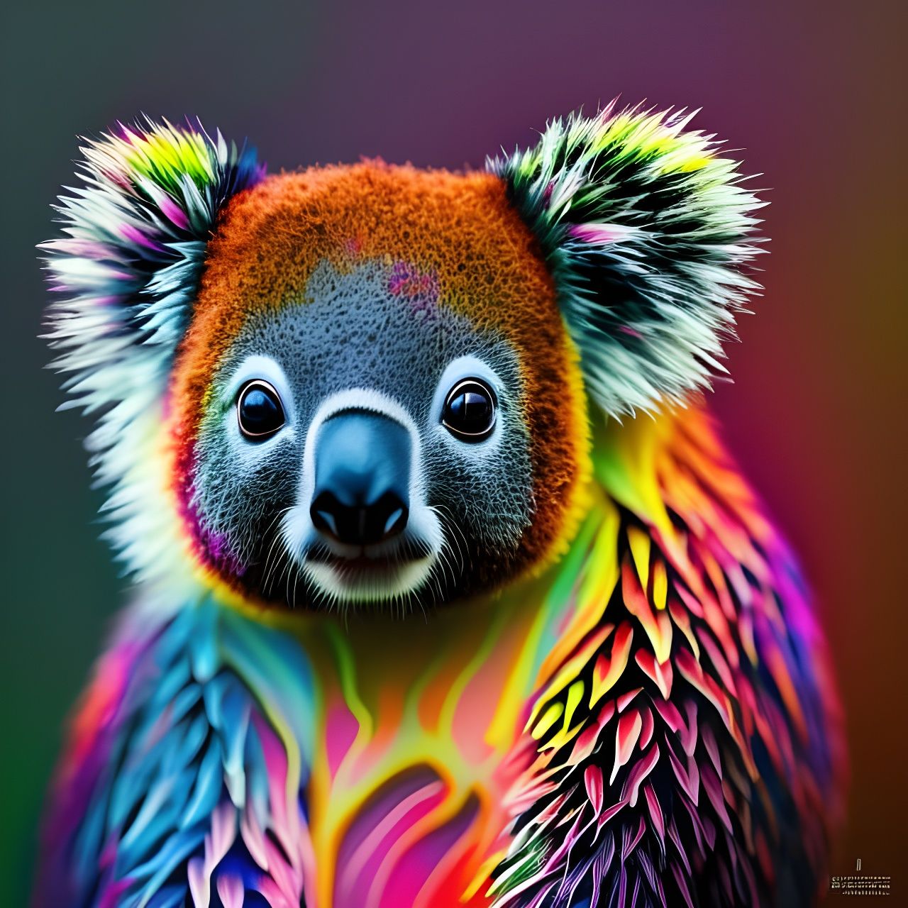 Colorful Koala - AI Generated Artwork - NightCafe Creator