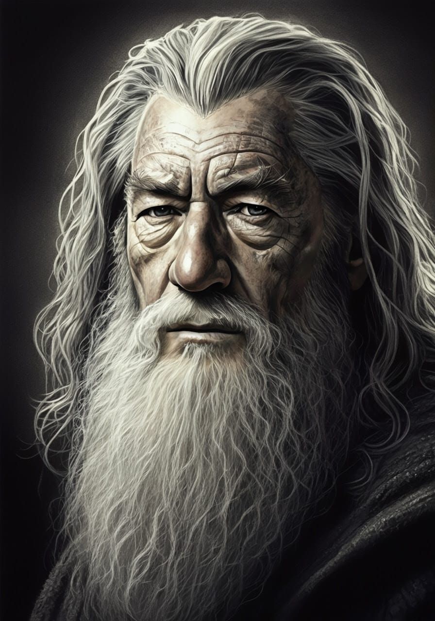 Portrait of Gandalf. - Portrait of Gandalf.