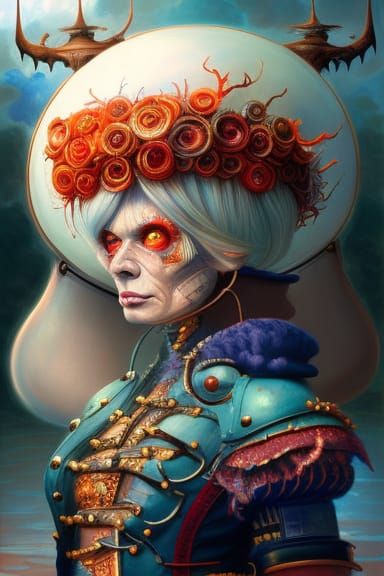 Surreal popeye the sailor strong man punk rococo fashion gothic ...