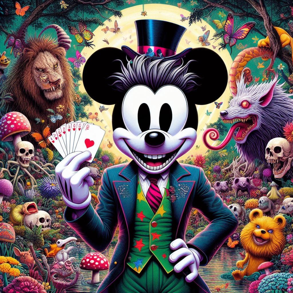 Mad Mickey Hatter - AI Generated Artwork - NightCafe Creator