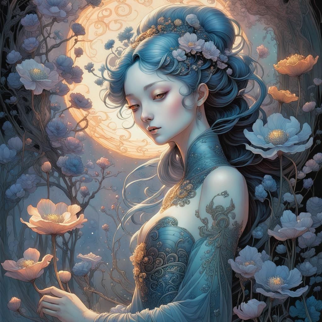 Silk Anemone - AI Generated Artwork - NightCafe Creator