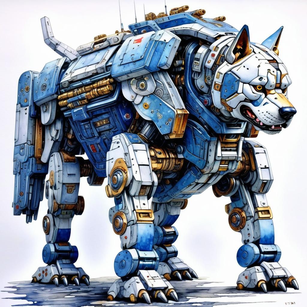 Mecha Dog *Woof Woof* - AI Generated Artwork - NightCafe Creator