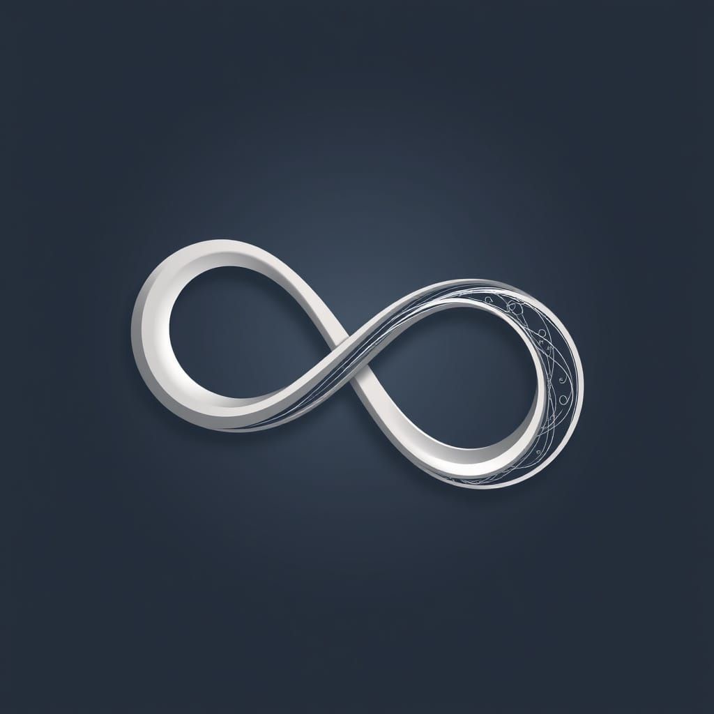 Infinity - Infinity: Minimalist Abstract Vector Art