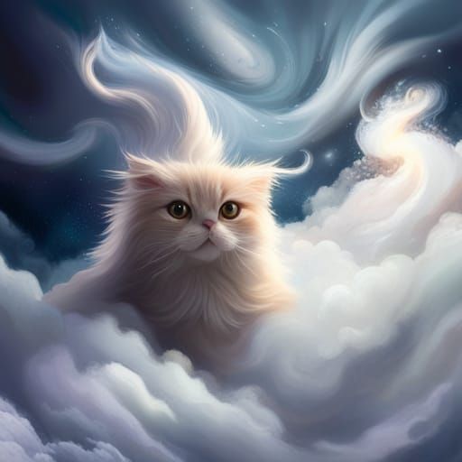 "Mystic Cloudcat" - AI Generated Artwork - NightCafe Creator