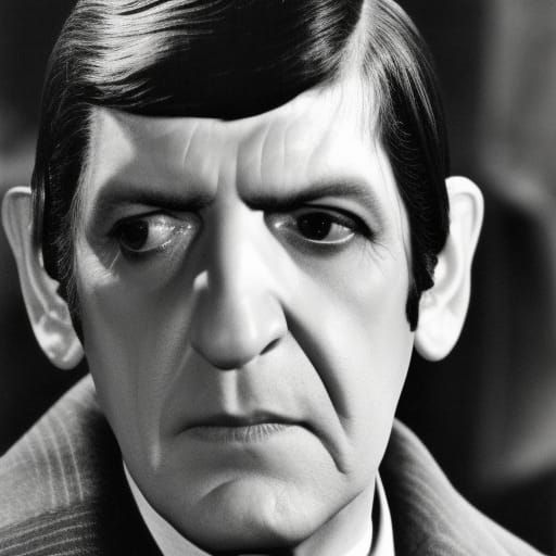 Cartoonish Jonathan Frid as Barnabas Collins, Dark Shadows TV Series (3 ...