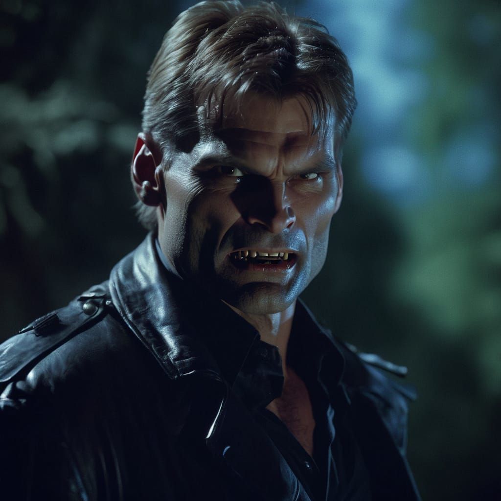 Casper Van Dien as a sharp fanged vampire in the movie Modern Vampires ...