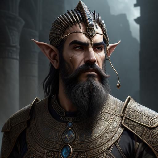 Dwemer male, essai 76. Part of a project to hone in on the right style ...