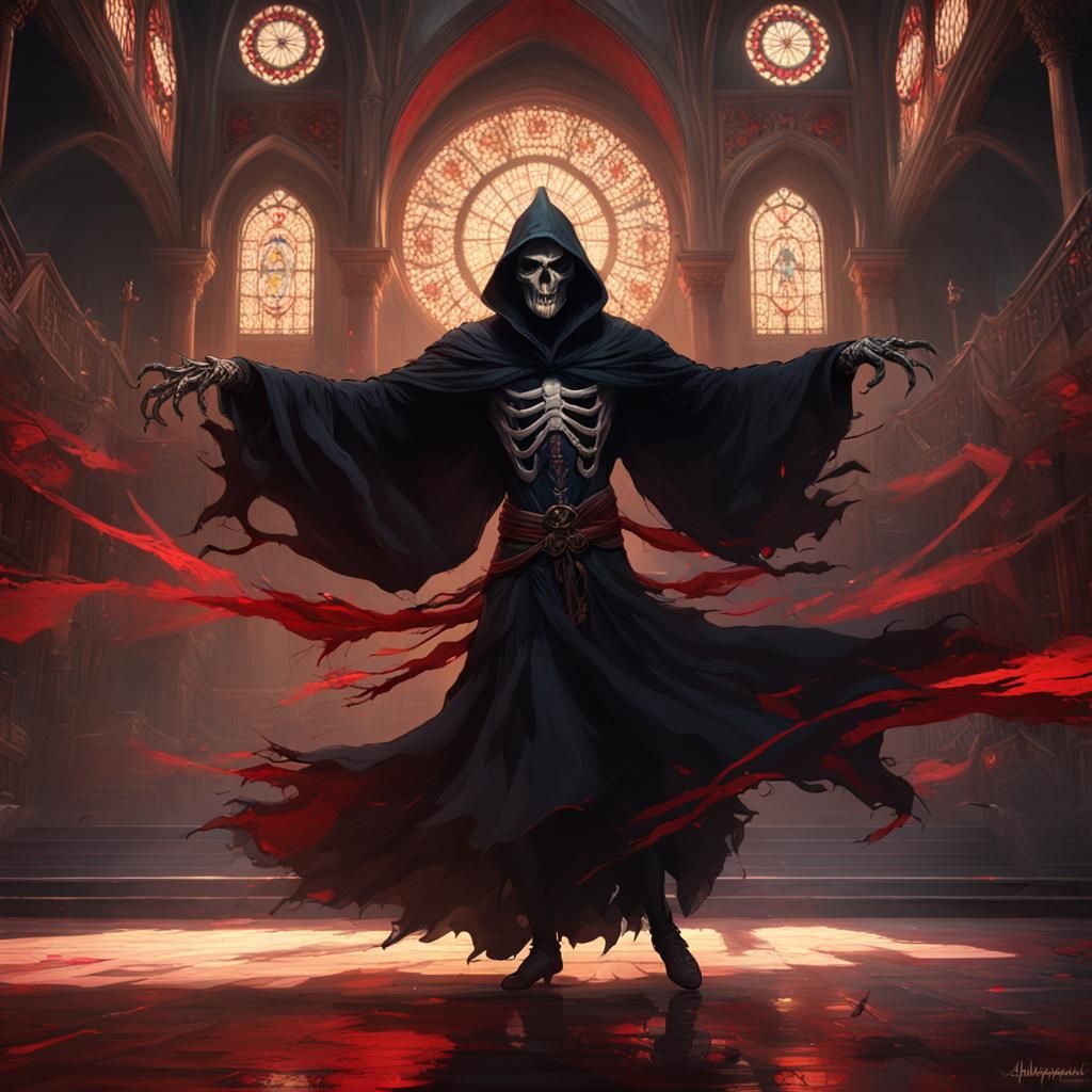 Grim reaper performing ballet a masterpiece, 8k resolution, dark ...