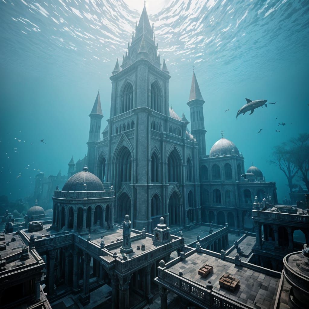 Atlantis - Abandoned 13th Century Cityscape Underwater
