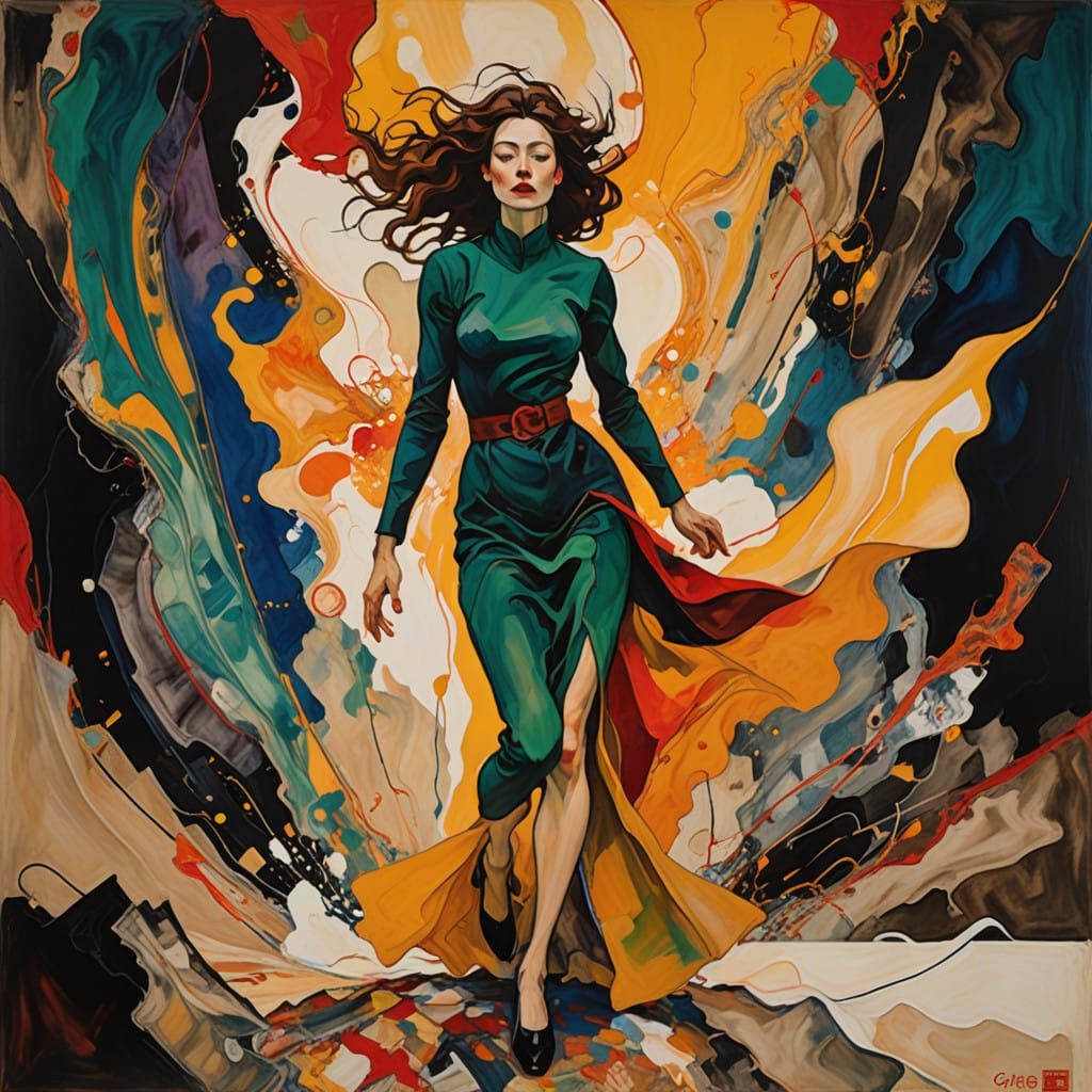 Vim and vigor personified - Energetic Female Figure in Expr...