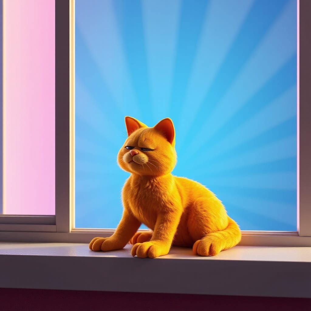 Surreal Pixar-Inspired Concept Art of a Lazy Orang... - AI Art