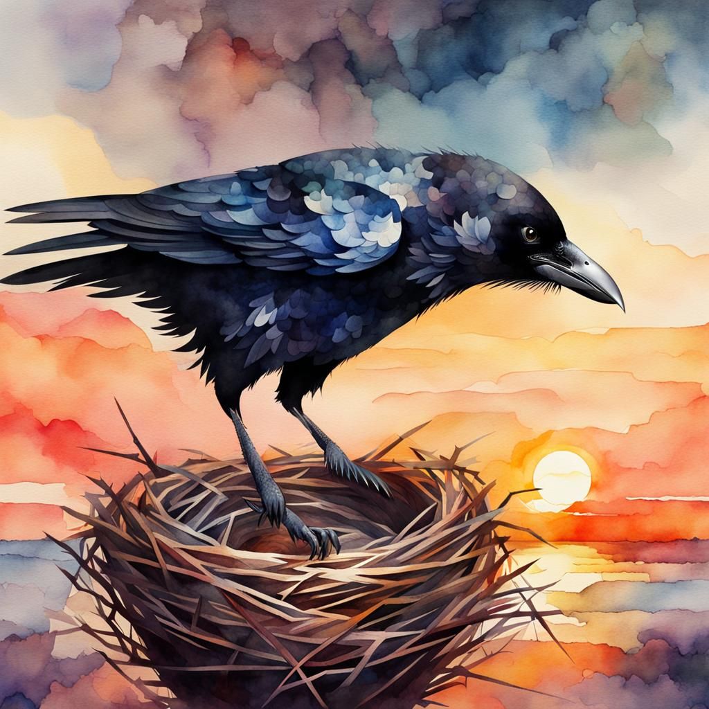 Crow - AI Generated Artwork - NightCafe Creator