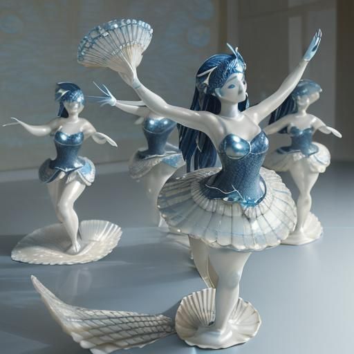 Scallop shell dancer - AI Generated Artwork - NightCafe Creator