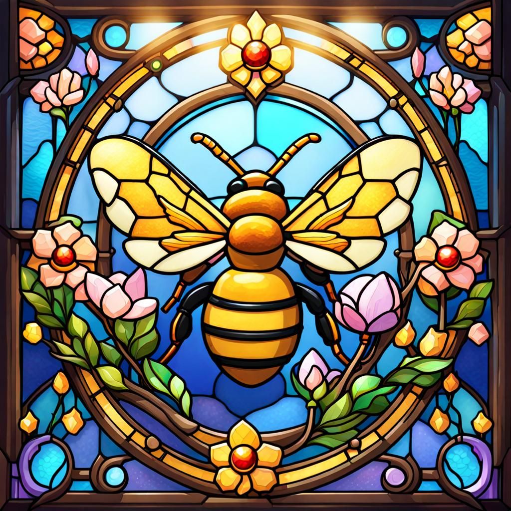 Bee window - AI Generated Artwork - NightCafe Creator