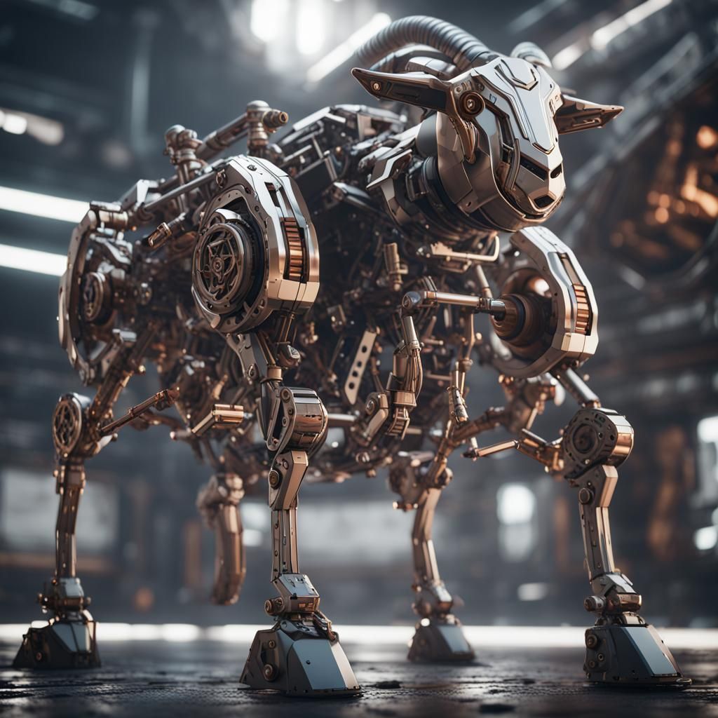 Mechanical goat - AI Generated Artwork - NightCafe Creator
