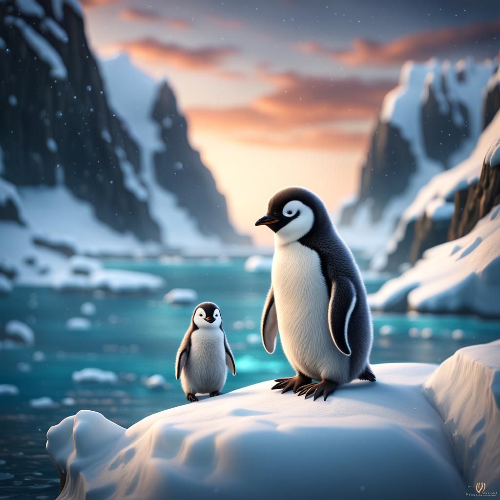 Cute Penguins - AI Generated Artwork - NightCafe Creator