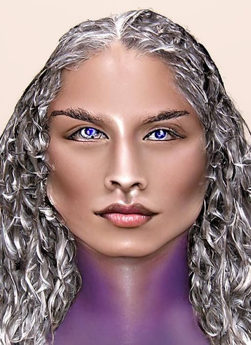 The eyes are large, captivating, and the color of violet. - AI ...