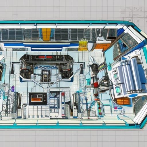 Lab Blueprints - AI Generated Artwork - NightCafe Creator