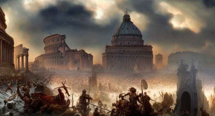 Fall of Rome - AI Generated Artwork - NightCafe Creator