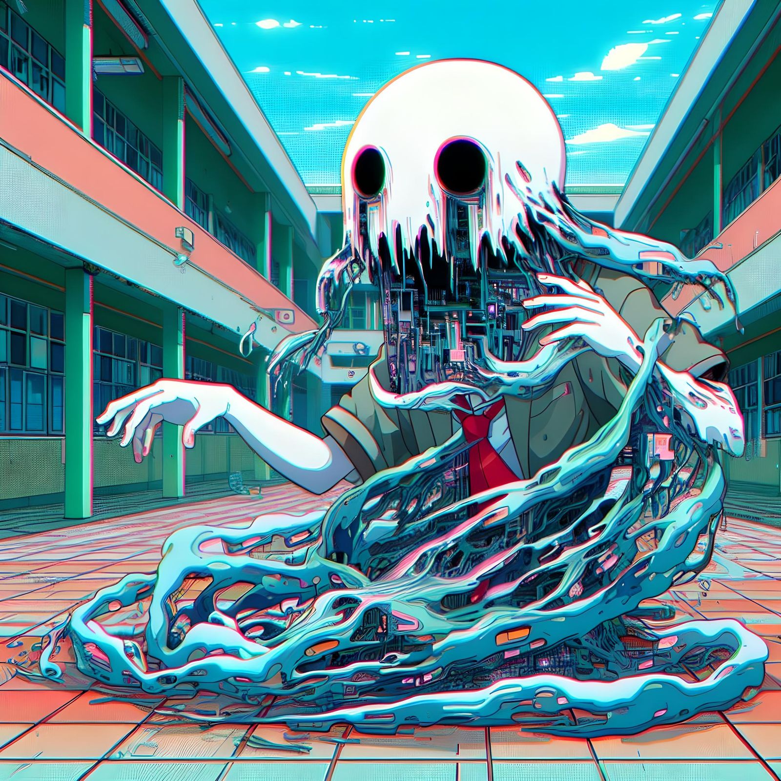 digital ghost spell - AI Generated Artwork - NightCafe Creator