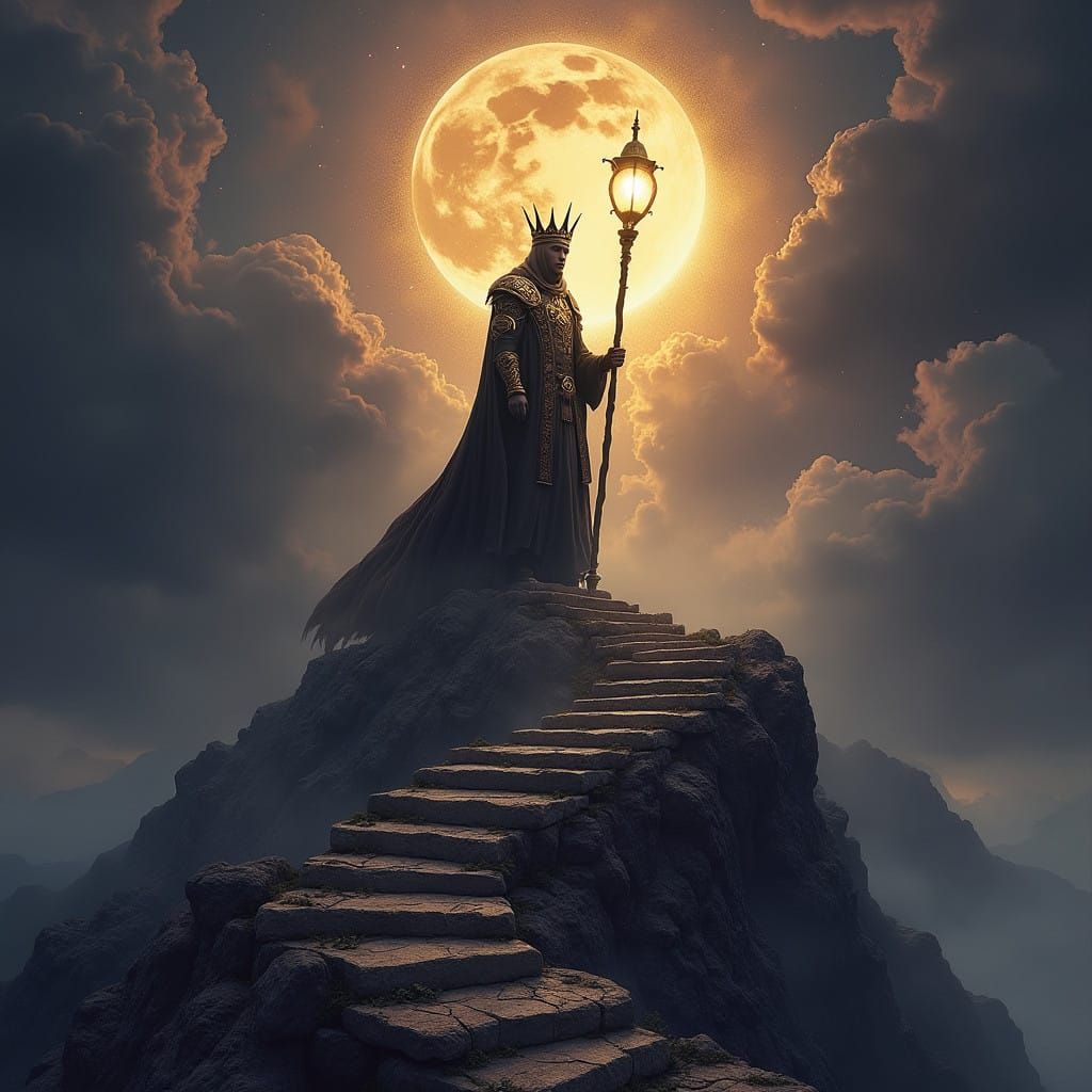 Tarot Card King of Wands inspired by the Led Zeppelin Song Stairway To ...