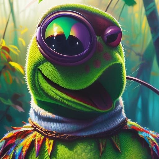 🐸Derpy Kermit - AI Generated Artwork - NightCafe Creator