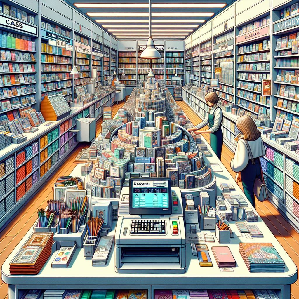 Vibrant Bookshop Scene in Classic 3D Animation Sty... - AI Art